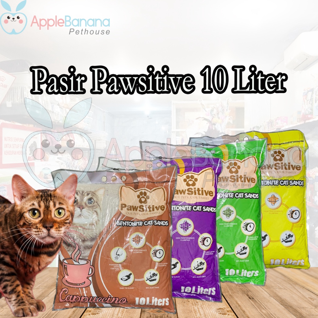 Jual KODE I99C PAWSITIVE 1L Pasir Kucing Gumpal Wangi Pasir Pawsitive ...