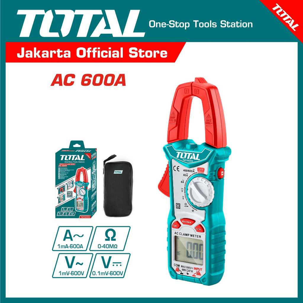 Jual TOTAL Digital AC clamp meter TMT46003 - Alat ukur arus listrik ...