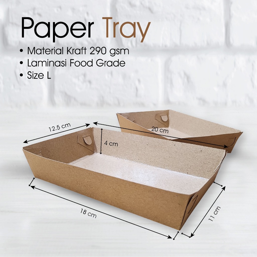 Jual Paperfood Tray / Paper Lunch Box / Tempat Makan Piring Kertas ...