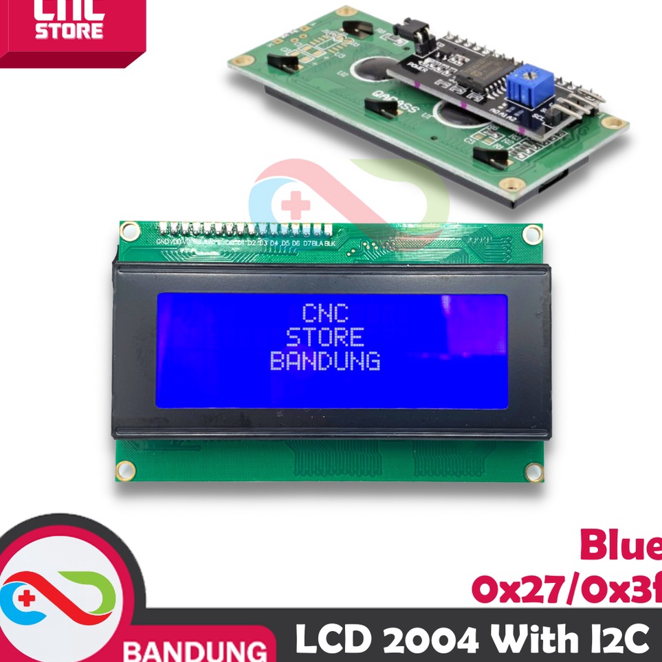 Jual KODE Q12I LCD 24 CHARACTER BLUE BACKLIGHT I2C SERIAL INTERFACE ...