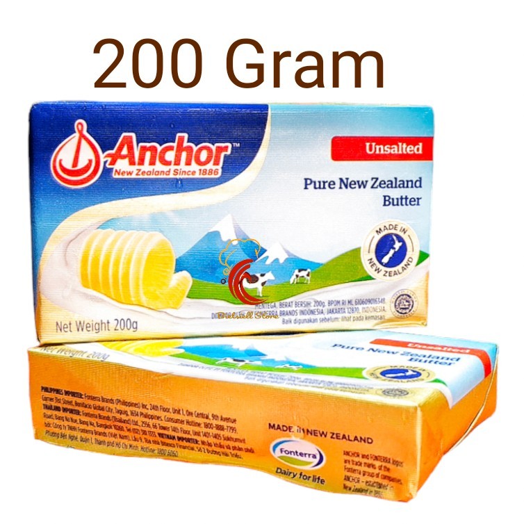 Jual Anchor Unsalted Butter 200 Gr | Shopee Indonesia