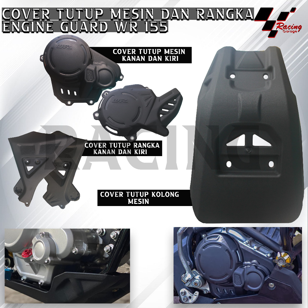 Jual COVER ENGINE WR 155 WR155 TUTUP COVER MESIN RANGKA SATU SET YAMAHA ...