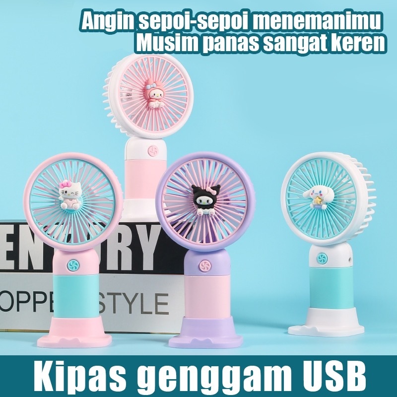Jual MINI FAN Kipas Genggam Portable with standing Portable 2 in 1 Mini ...
