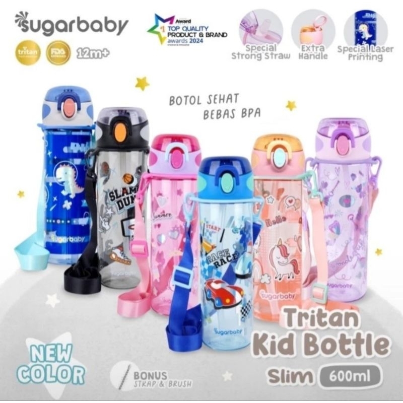 Jual SUGAR BABY Tritan Kid Bottle Slim 600ml | Botol Minum Anak ...