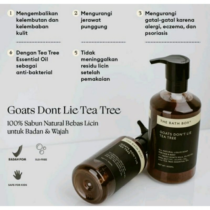 Jual The Bath Box Goats Don't Lie Tea Tree | Shopee Indonesia