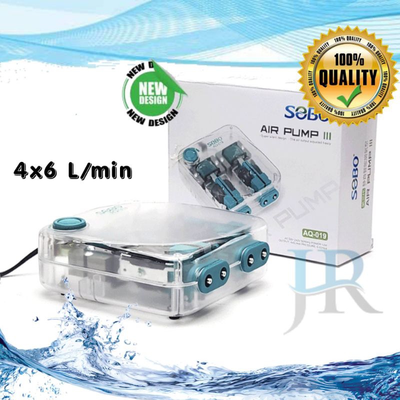 Jual Aerator pompa gelembung udara 4 lubang aquarium air pump Sobo AQ 019 | Shopee Indonesia