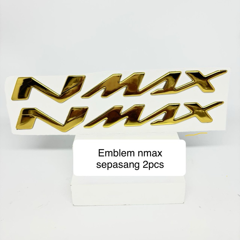 Jual logo timbul nmax gold sepasang kiri kanan emblem nmax warna gold ...