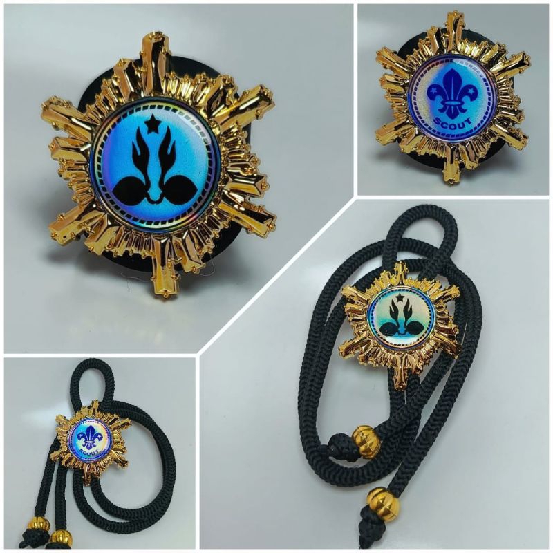 Jual Ring kacu Pramuka umum terbaru motif emas hologram matahari ...