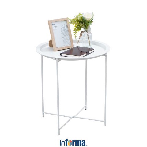 Jual SALEE Informa Neo Helios Meja Sisi Putih End Table Metal Round ...