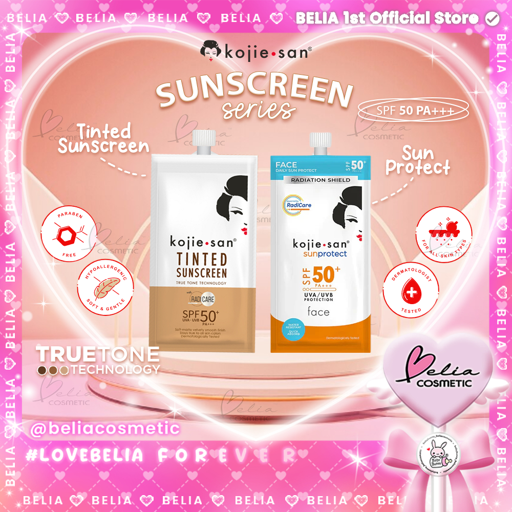 Jual BELIA KOJIE SAN Sunscreen Sachet Series | Tinted Sunscreen SPF50 ...