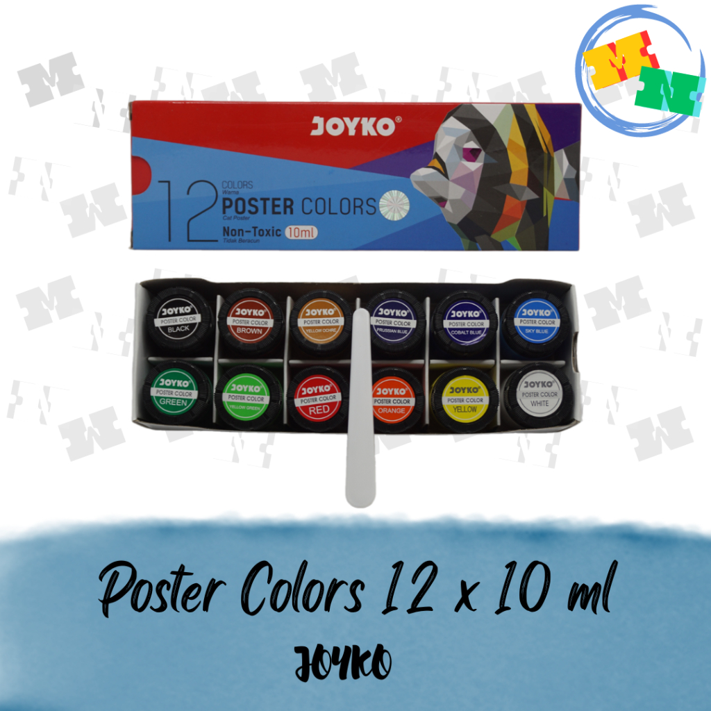 Jual Cat Poster Set JOYKO Poster Color 12 Warna 10 ml | Shopee Indonesia