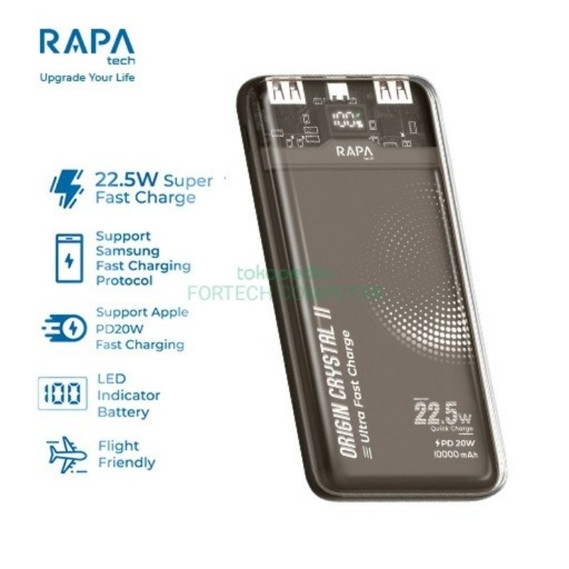 Jual Powerbank Rapa PB2021 10.000 mAh 22.5W ( Free Bonus ) | Shopee ...