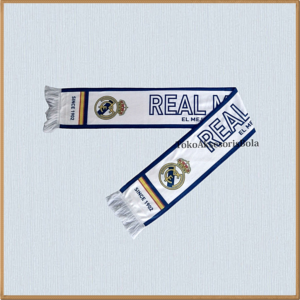 Jual Syal Klub Bola Printing REAL MADRID Grade Ori | Shopee Indonesia