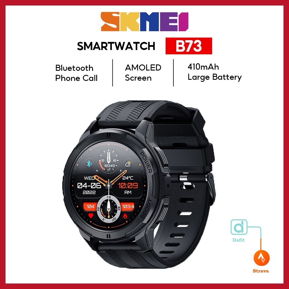 Jual Skmei B73 1.43-inch Amoled jam tangan smartwatch pria olahraga ...