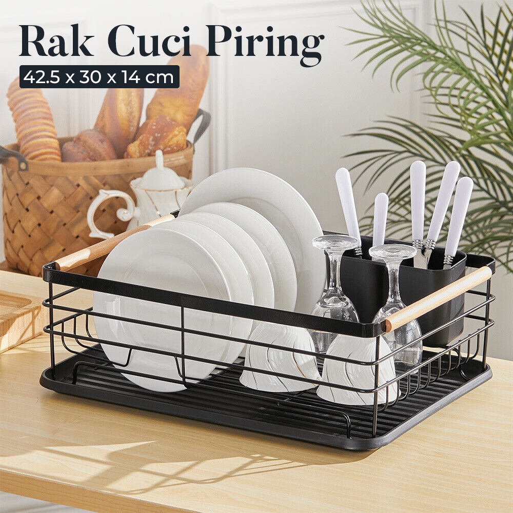 Jual Rak Cuci Piring Wastafel Anti Karat Desain Kekinian dengan Partisi ...