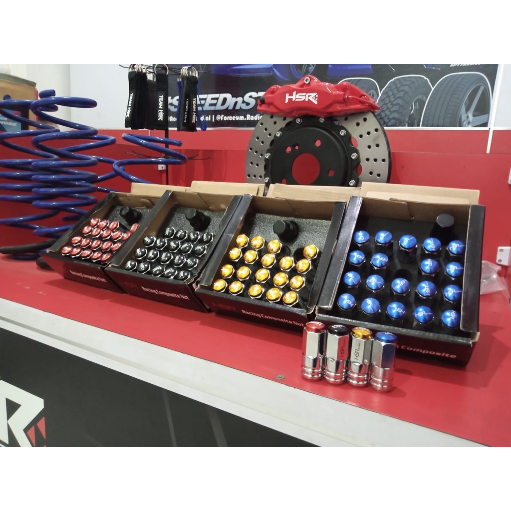 Jual Mur roda racing panjang merk HSR WHEEL. harga 20pcs | Shopee Indonesia