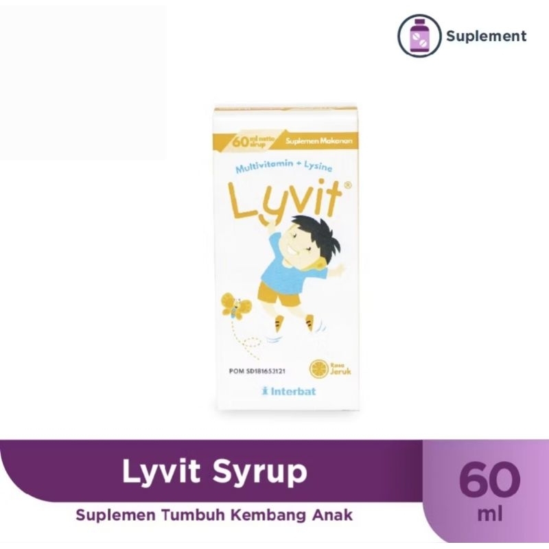 Jual Lyvit Syrup 60ml - Suplemen Tumbuh Kembang Anak | Shopee Indonesia