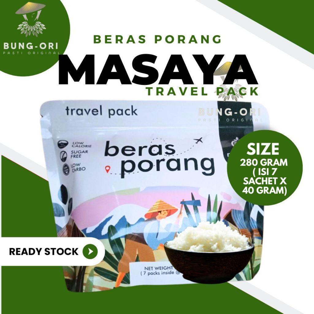 Jual Masaya Beras Porang Travel Pack Beras Porang Shirataki Konjac Diet Health Food Shopee
