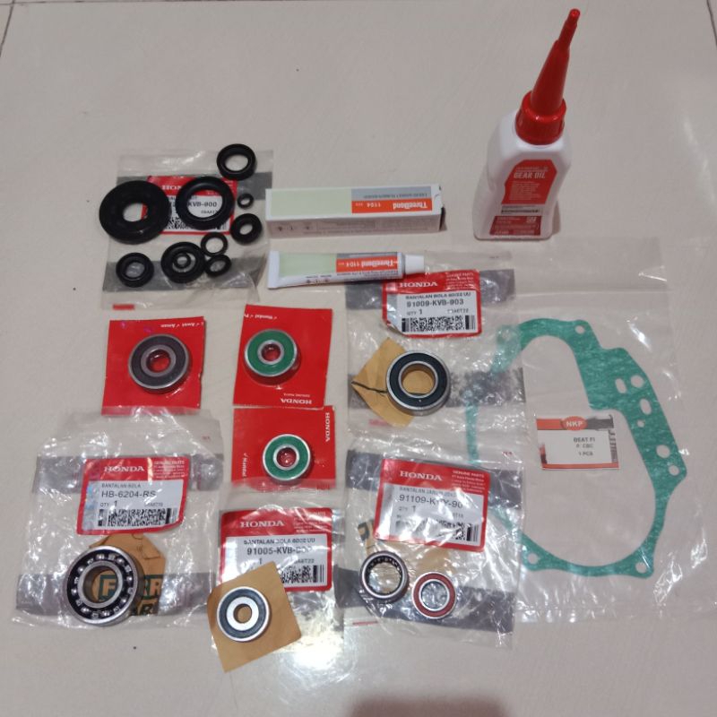 Jual Paket lengkap 11 barang Bearing laher Rasio gardan Beat fi scoopy ...