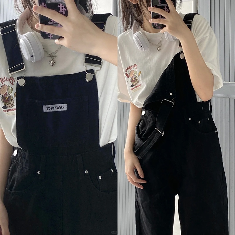 Jual Overall Denim Wanita Baru Korea Jumpsuit Longgar Gaya/ Korean ...