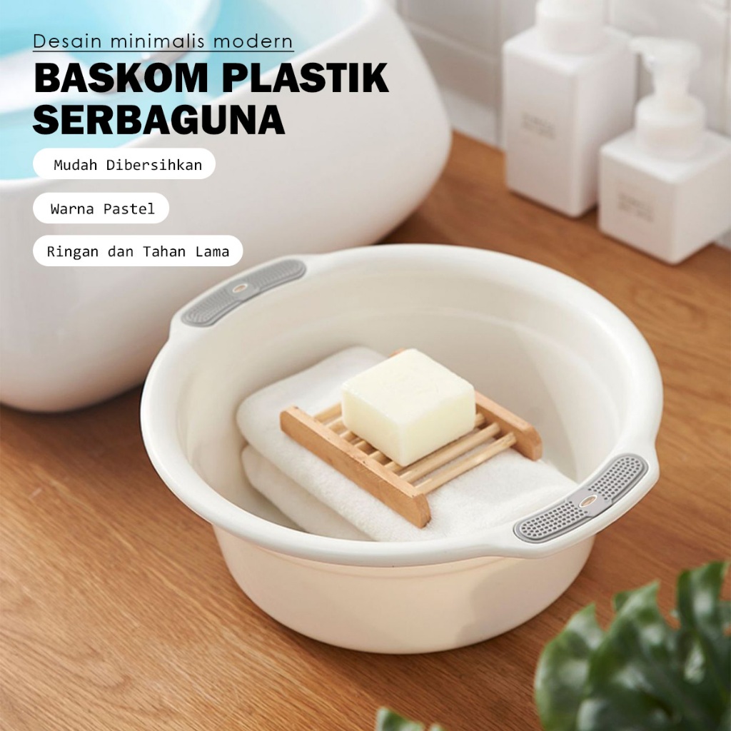Jual Baskom Air Bulat Serbaguna Warna Pastel / Wadah Tempat Cuci Sayur ...
