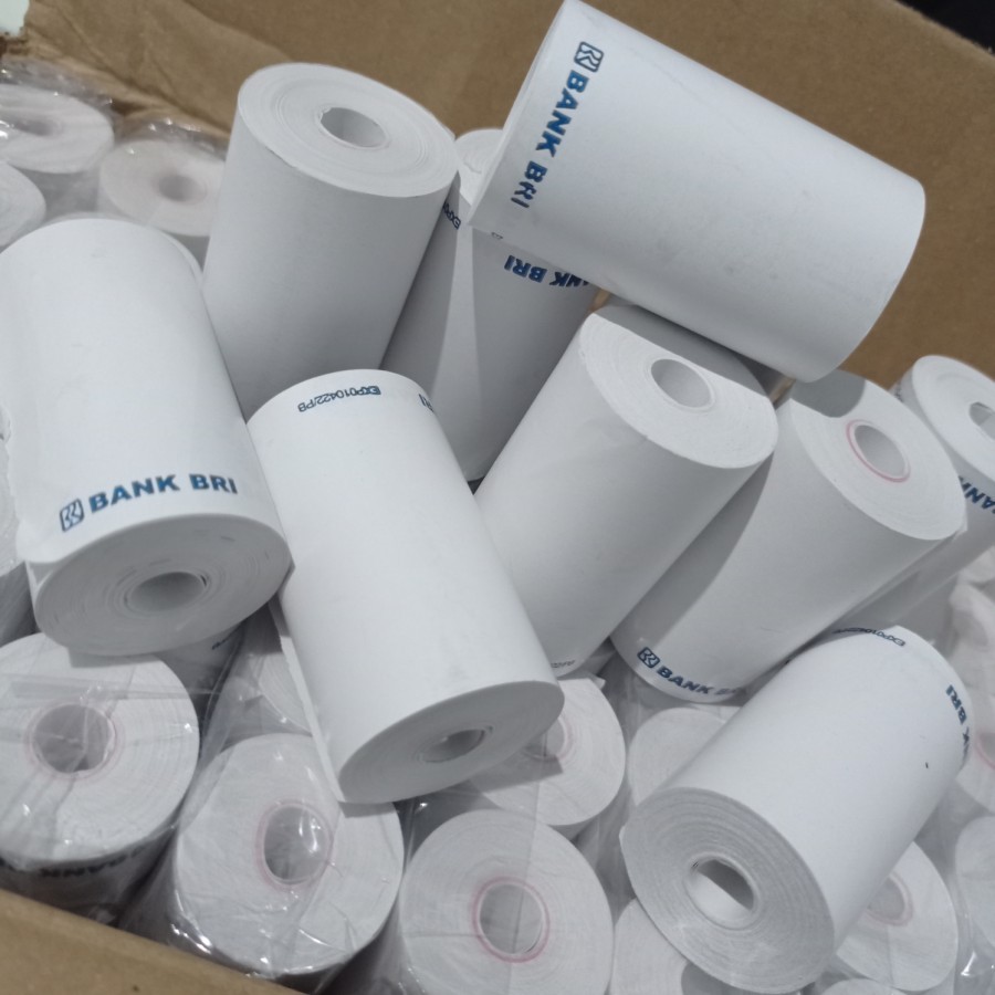 Jual Kertas Kasir Struk Thermal Coreless EDC Logo Bank BRI 57x30 per ...