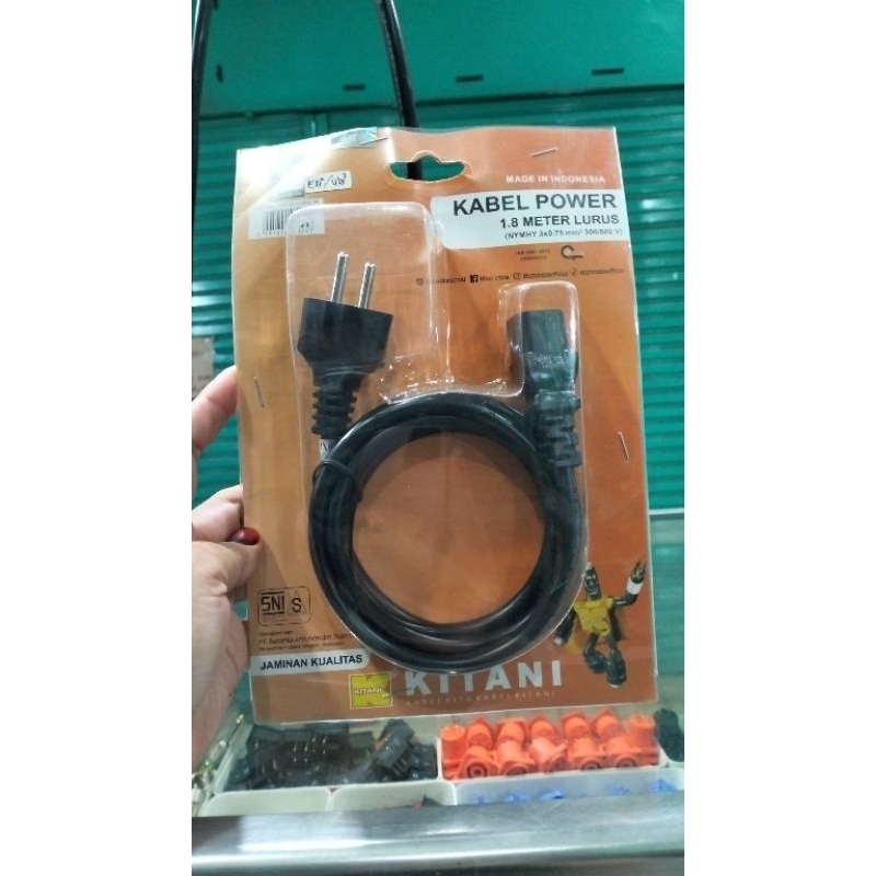 Jual kabel power 1,8 mtr lurus(nymhy 3x0,75mm2 300/500) | Shopee Indonesia