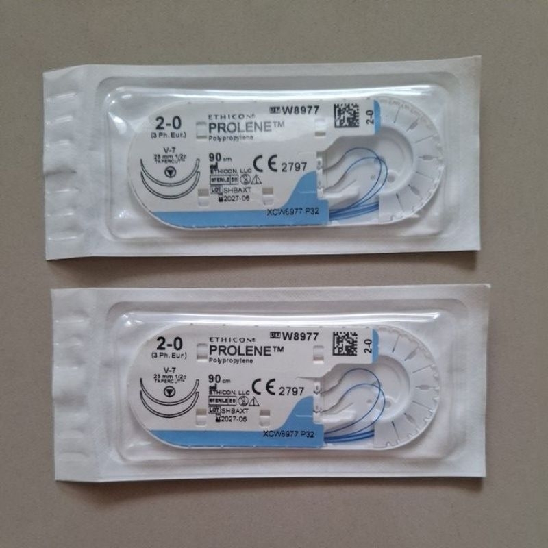 Jual Prolene 2-0 W8977 / Benang Operasi Bedah / Benang Ethicon | Shopee ...