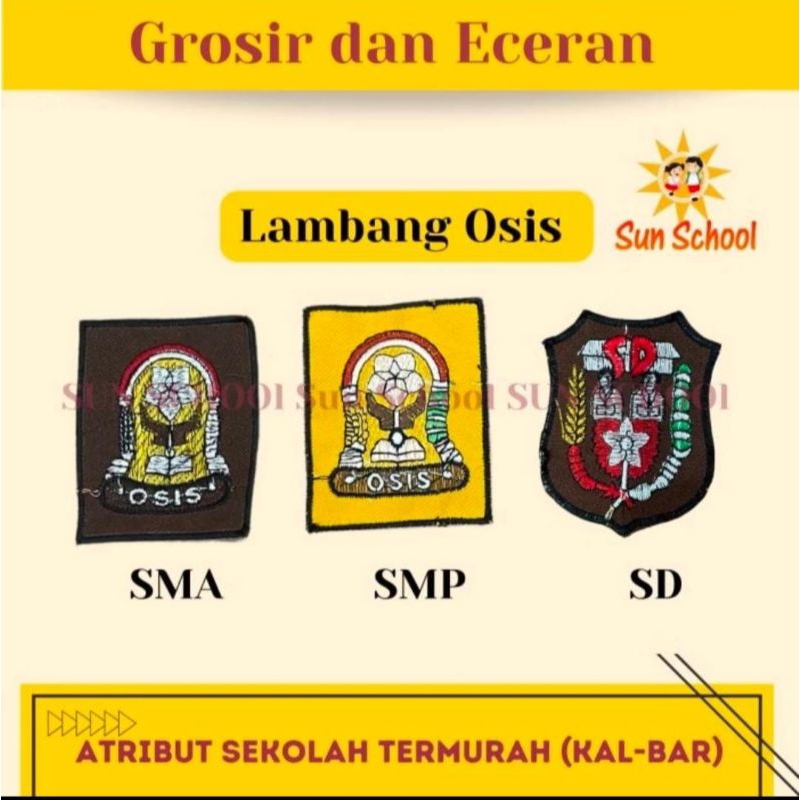 Jual Lambang osis sekolah bordir SD , SMP , SMA | Shopee Indonesia