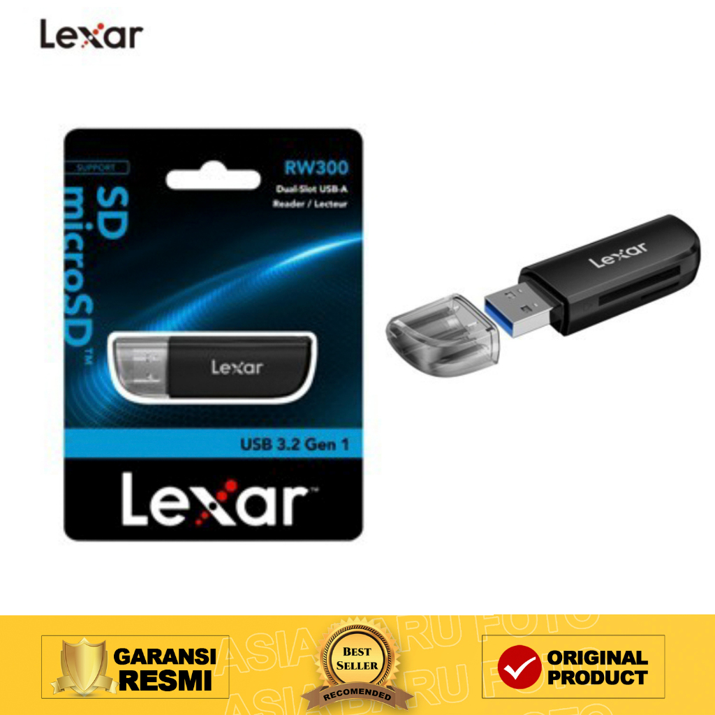 Jual Lexar Dual Slot RW300 USB 3.2 Gen1 Card Reader SDcard / MicroSD ...
