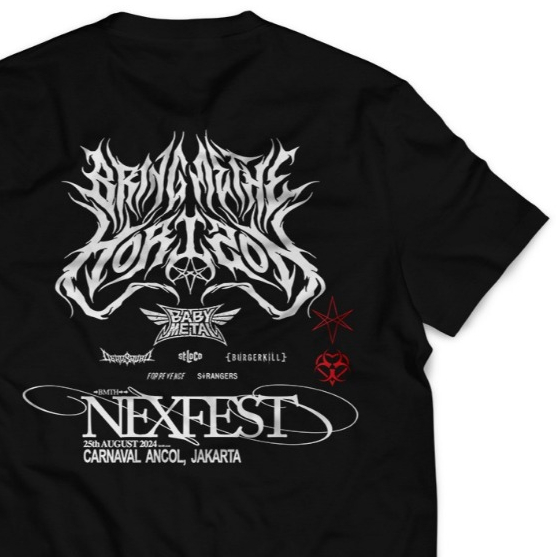 Jual Kaos BMTH x Babymetal NEXFEST Tshirt Distro Bring Me The Horizon ...