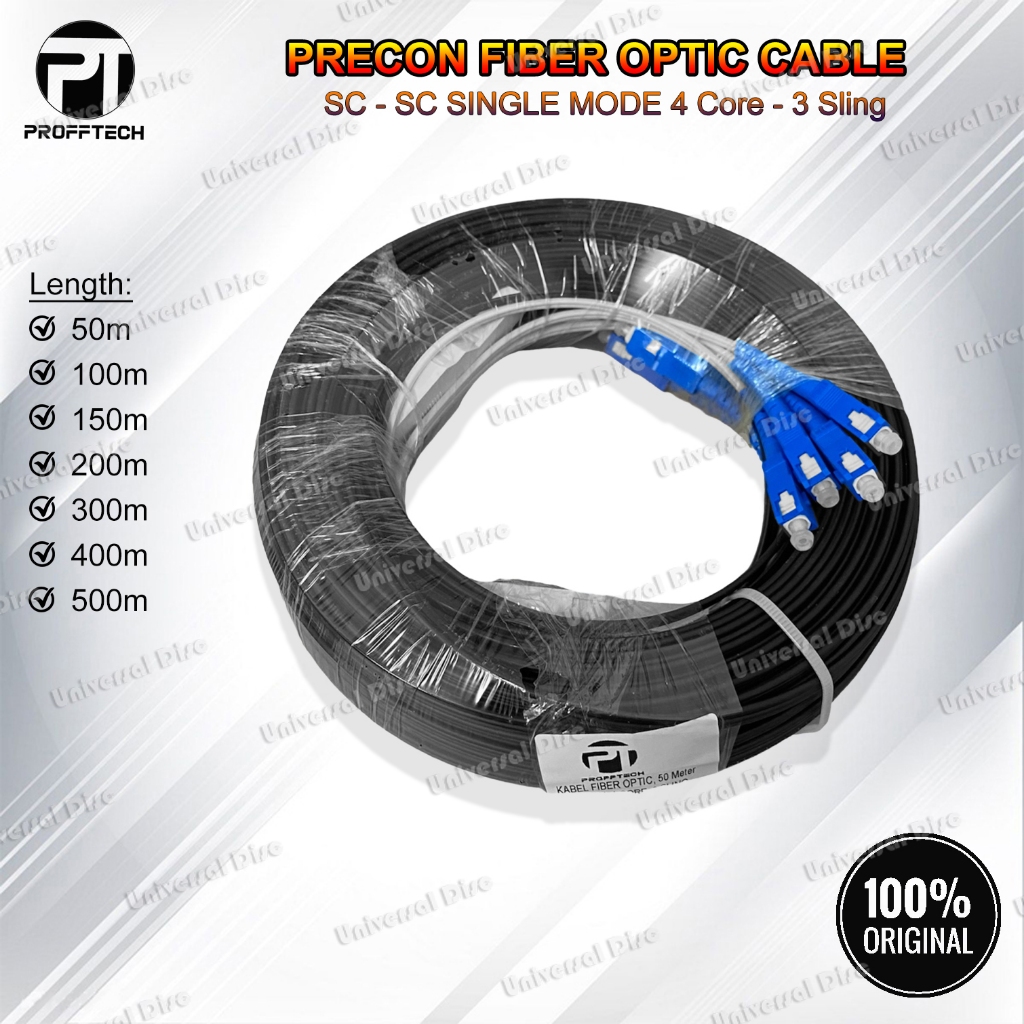 Jual Kabel Precon FO Fiber Optic 4 Core SC-SC Single mode Outdoor 3 ...