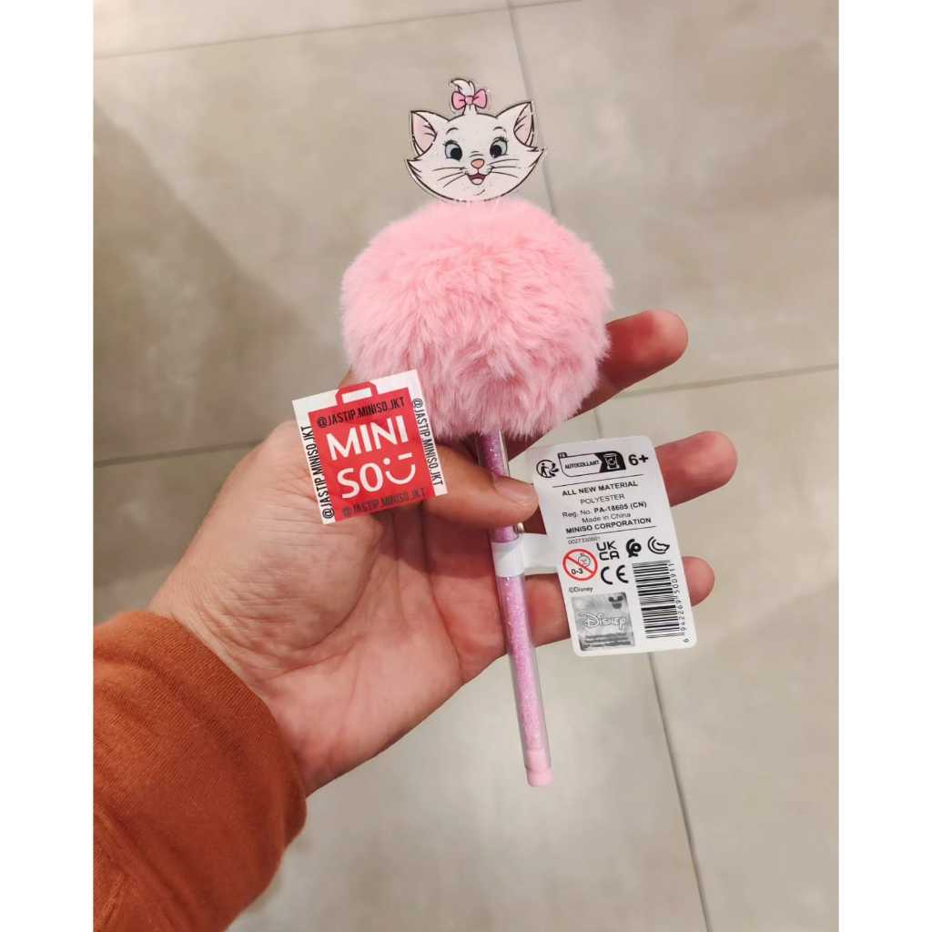 Jual MINISO x SANRIO 🆕 Acrylic Pompom Pen DISNEY Cat Marie Collection ...