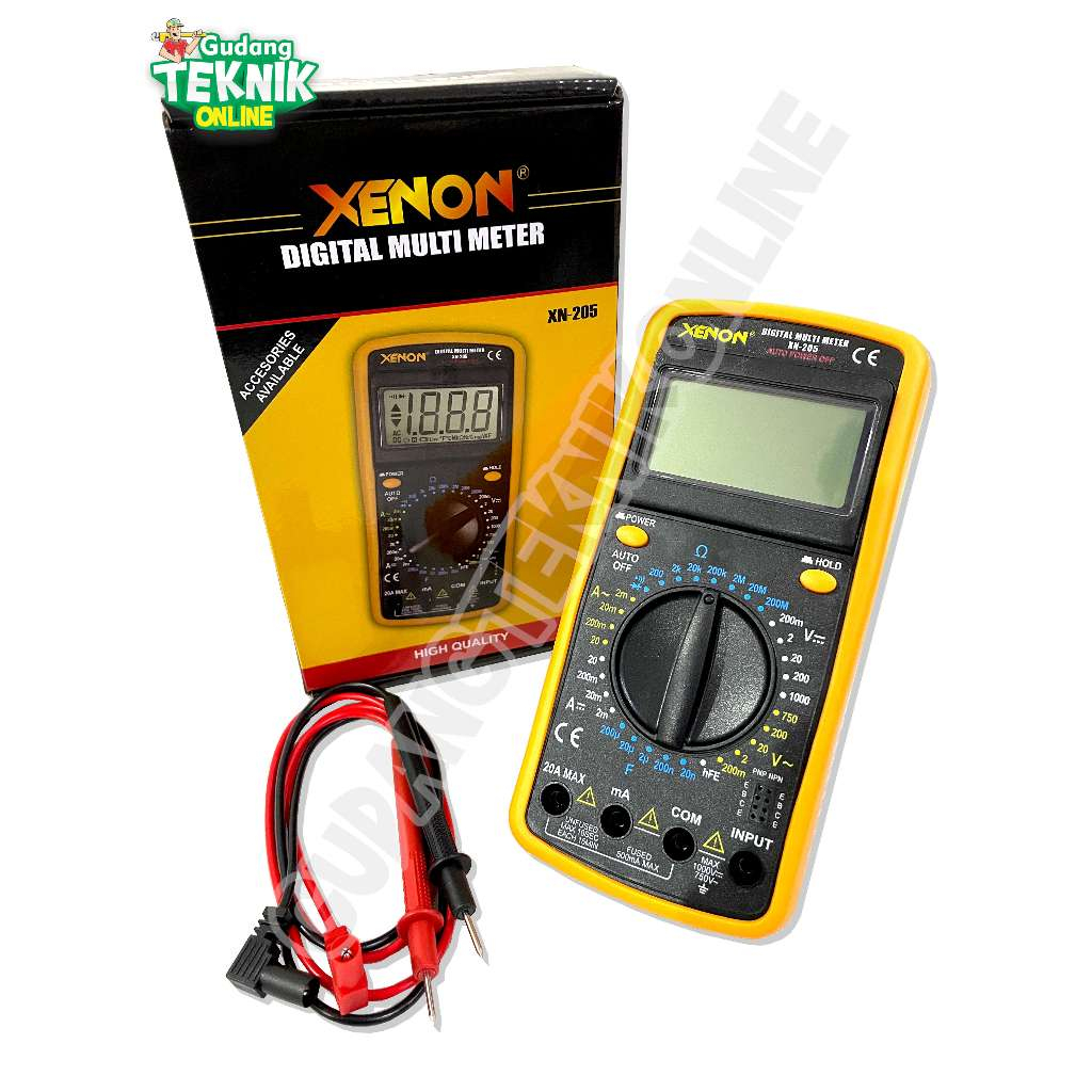Jual Digital Multimeter XENON XN205 / Alat Multi Avo Meter Multitester ...