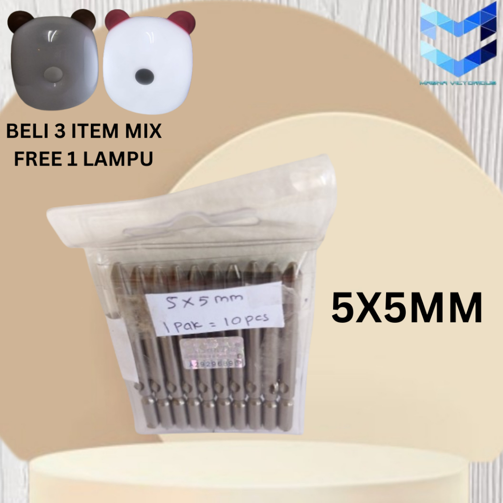 Jual MATA OBENG LISTRIK PLUS ( + ) 5 x 5 mm | Shopee Indonesia