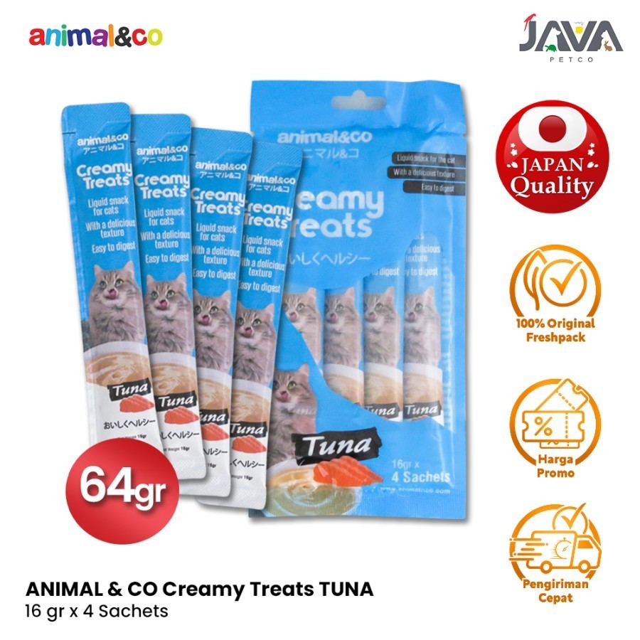 Jual Animalnco Premium Creamy Treats Ikan Tuna 64g Snack Basah /Cemilan ...