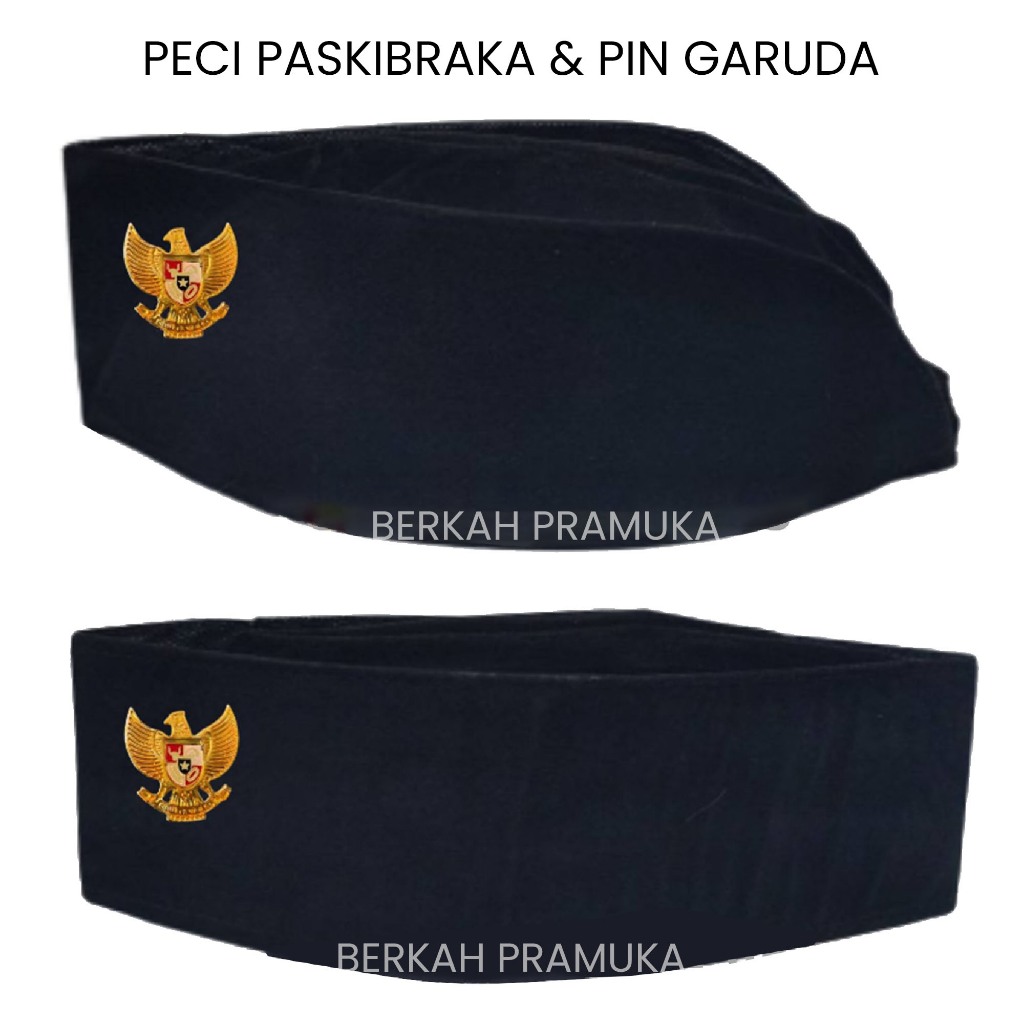 Jual Peci Paskibra Upacara Paskibraka Putra Putri Hitam Kualitas ...