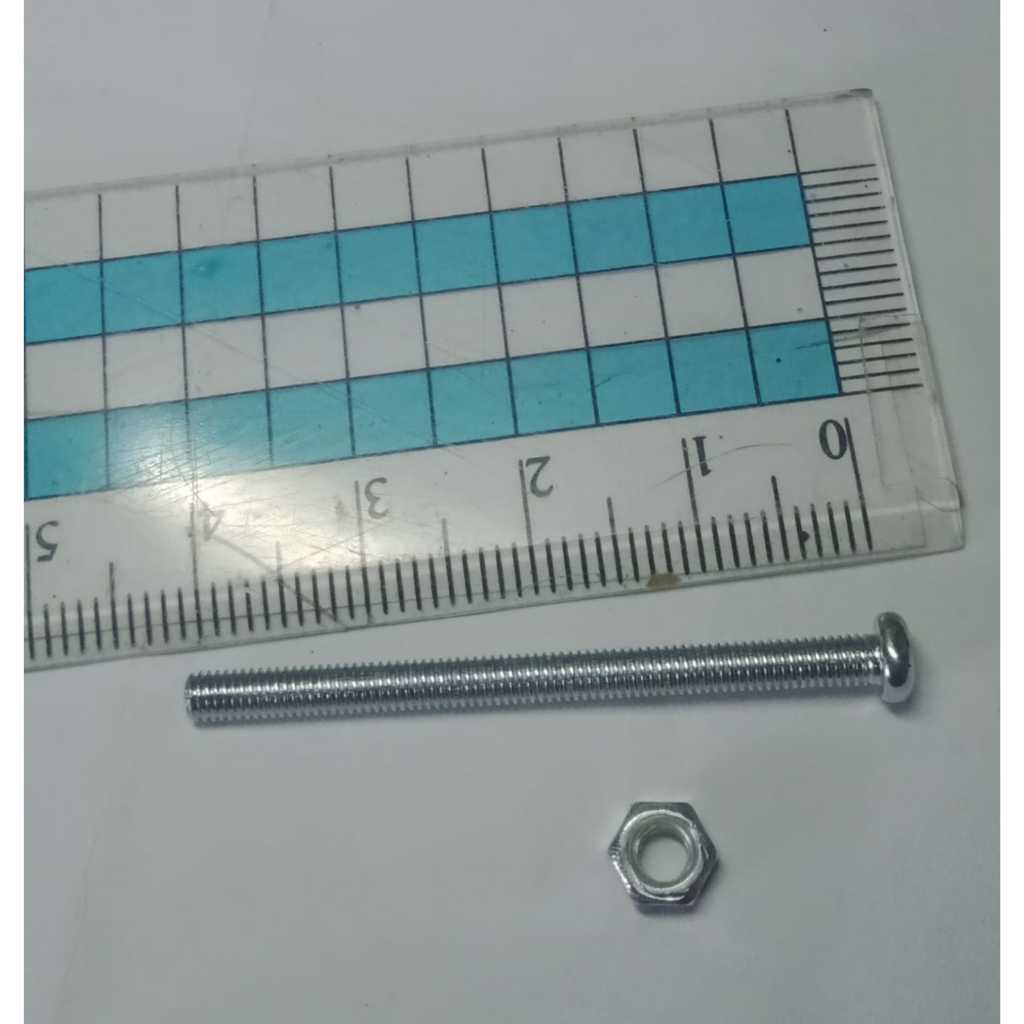 Jual BAUT jp 3mm x 6/10/15/20/25/30/40/50/60mm baut dan mur sepasang ...