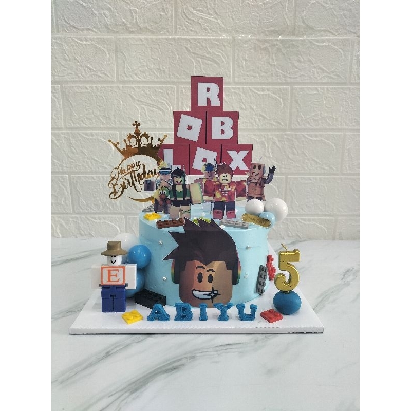 Jual KUE ULANG TAHUN TEMA ROBLOX, ROBLOX BIRTHDAY CAKE 16CM | Shopee ...