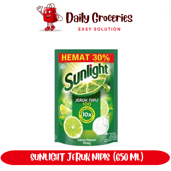 Jual Sunlight Sabun Cuci Piring Jeruk Nipis 650ml | Shopee Indonesia
