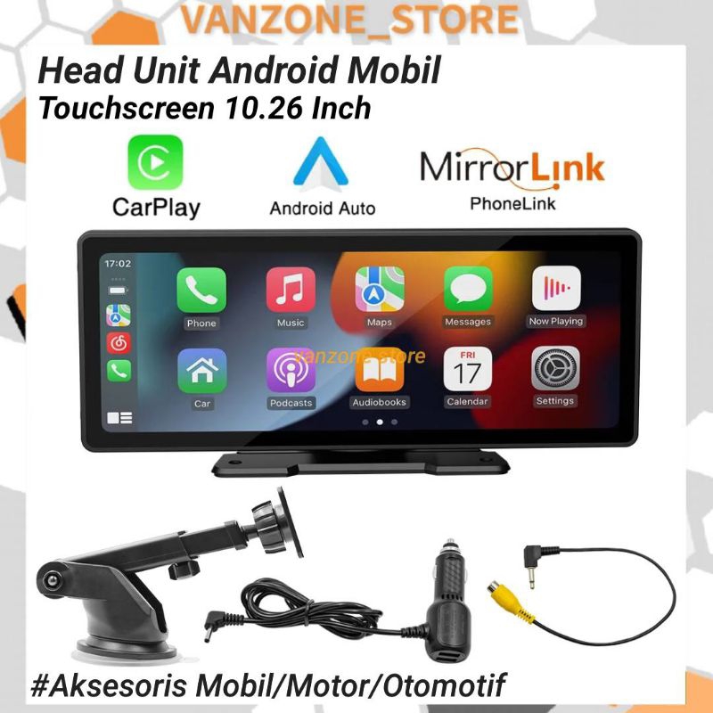Jual Layar Carplay Android Auto 10.26 Inch Dashboard Navigasi Mobil ...