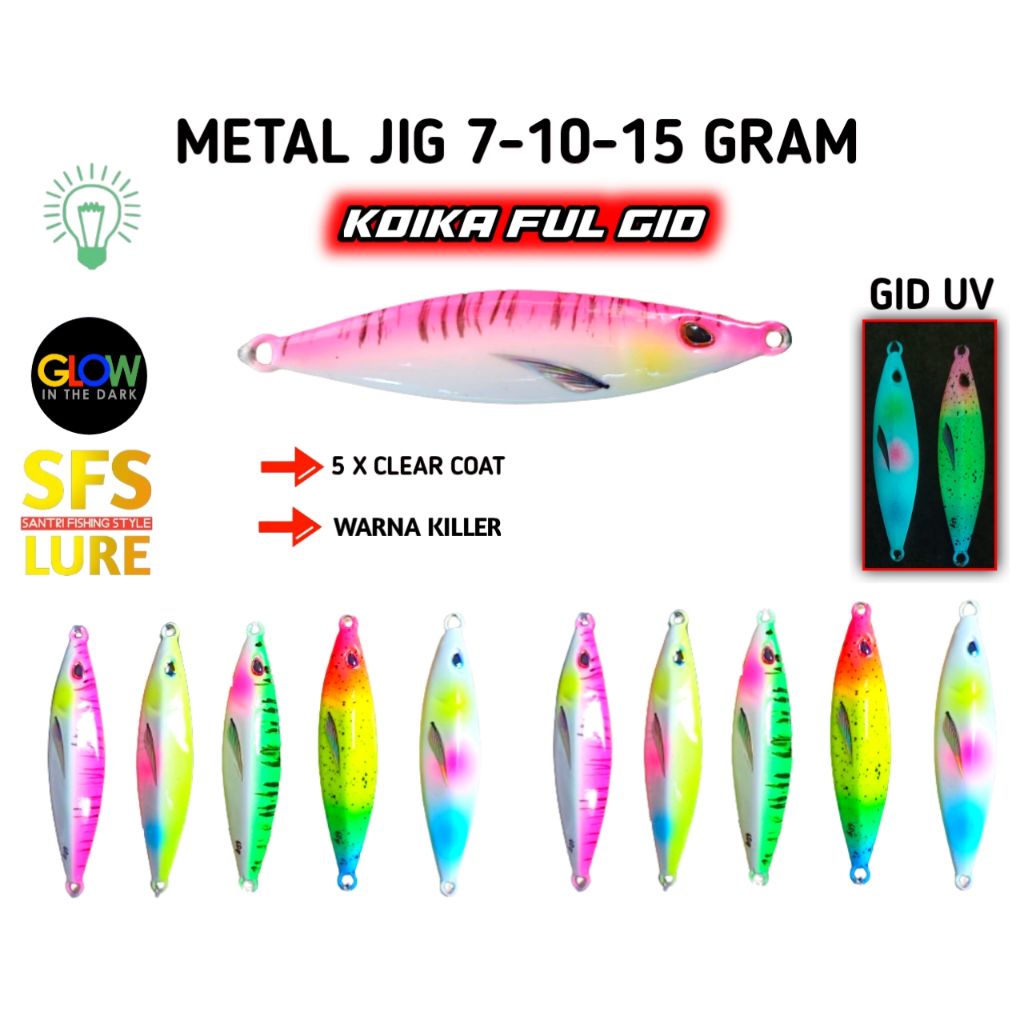 Jual Micro jig 15gram 10gram 7gram full gid metal jig 10gram metal jig 15gram metal jig 7gram ...