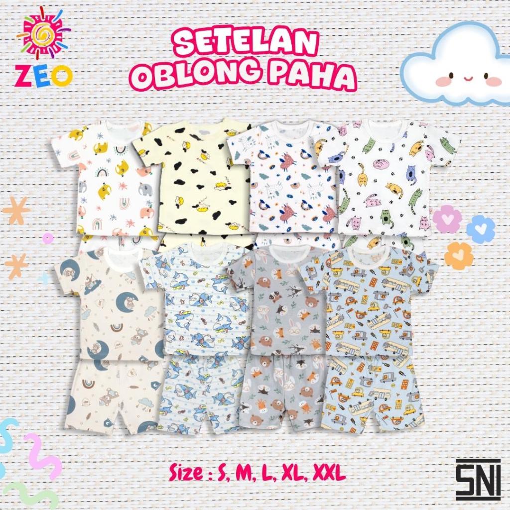 Jual ZeoBabyKids Baju Setelan Oblong Paha Anak Bayi Unisex Usia 0 - 4 ...