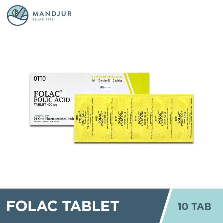 Jual Folac 400 mcg 10 Tablet - Suplementasi Asam Folat Ibu Hamil ...