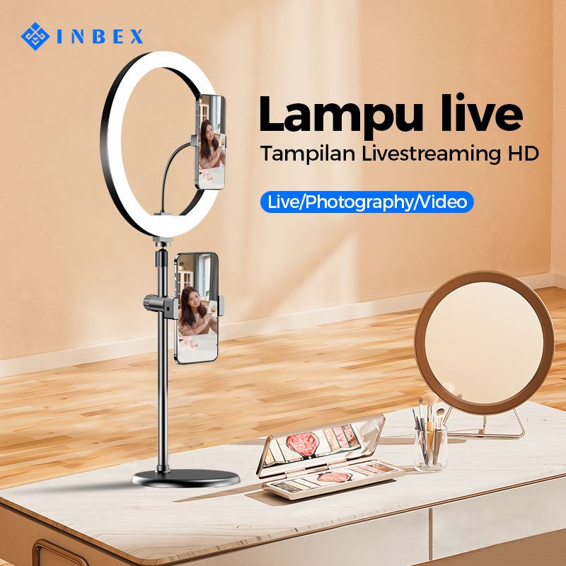 Jual INBEX Ring Light Desktop Lighting Kontent Livestreaming Lampu ...