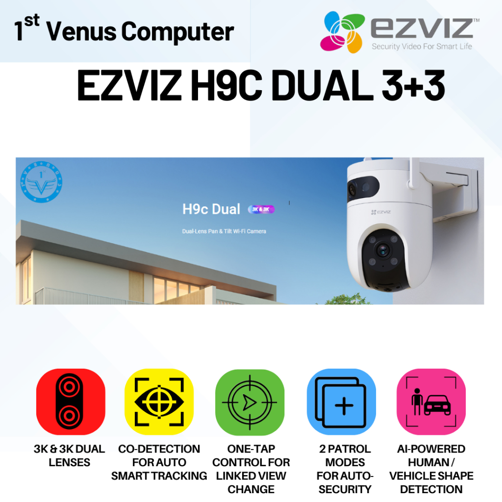 Jual Ezviz H9c Dual-Lens 3K Smart Home Wi-Fi Pan Tilt IP Camera H9 c ...