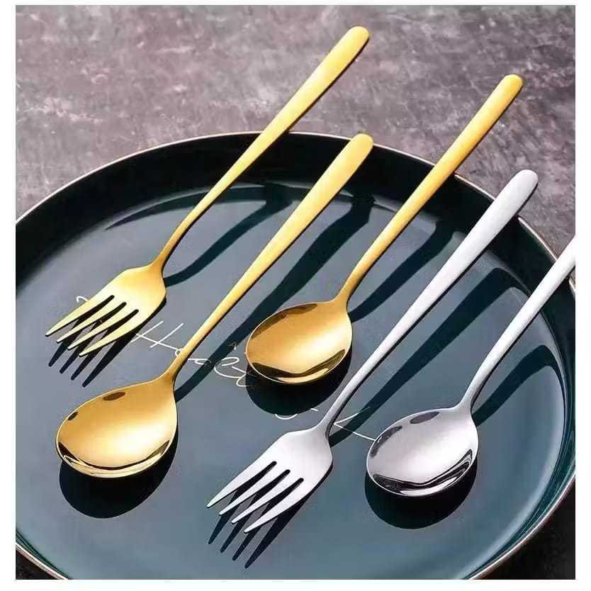 Jual Promo Spoon Fork Korea Sujeo / Sendok Garpu Korean Gold Silver ...