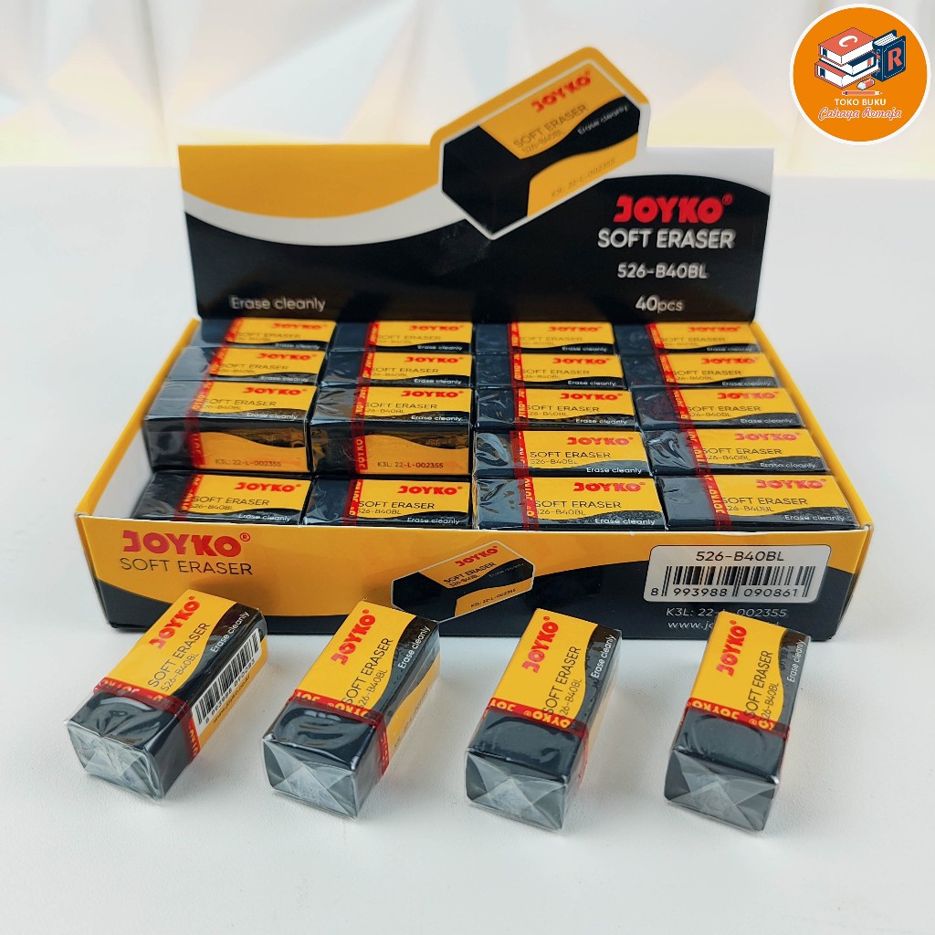 Jual Penghapus Hitam Joyko Kecil Soft Eraser Satuan Stip Clearly ...