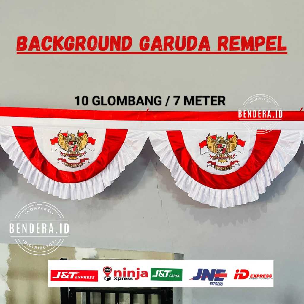 Jual BENDERA BACKGROUND REMPEL 10 GLOMBANG (±7 METER) | Shopee Indonesia