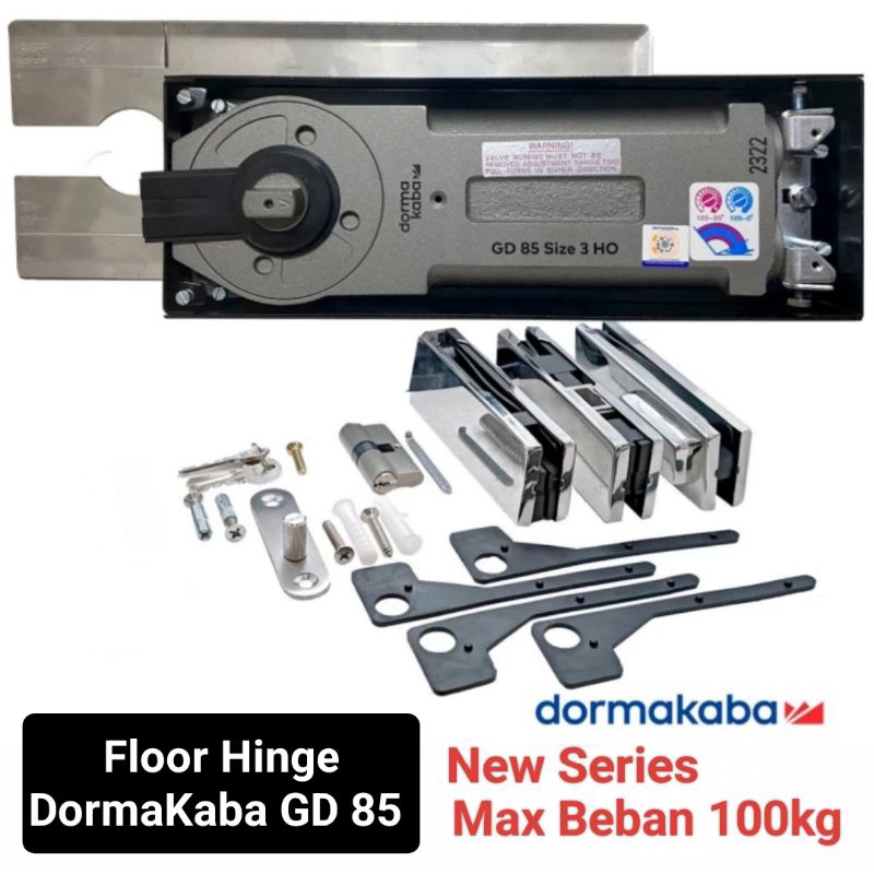 Jual Paket Floor Hinge Dorma Kaba DormaKaba GD 85 Plus Patch Fitting ...